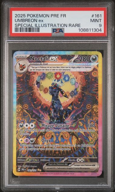Carte Pokémon Noctali ex évolution prismatique 161/131 PSA 10 - VegaStore